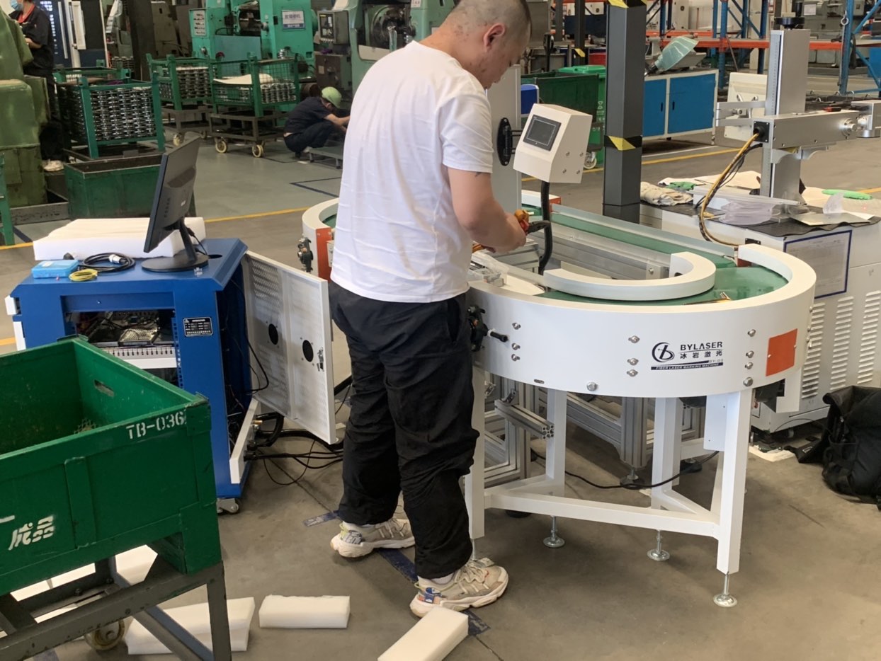 Visual assembly line laser marking machine